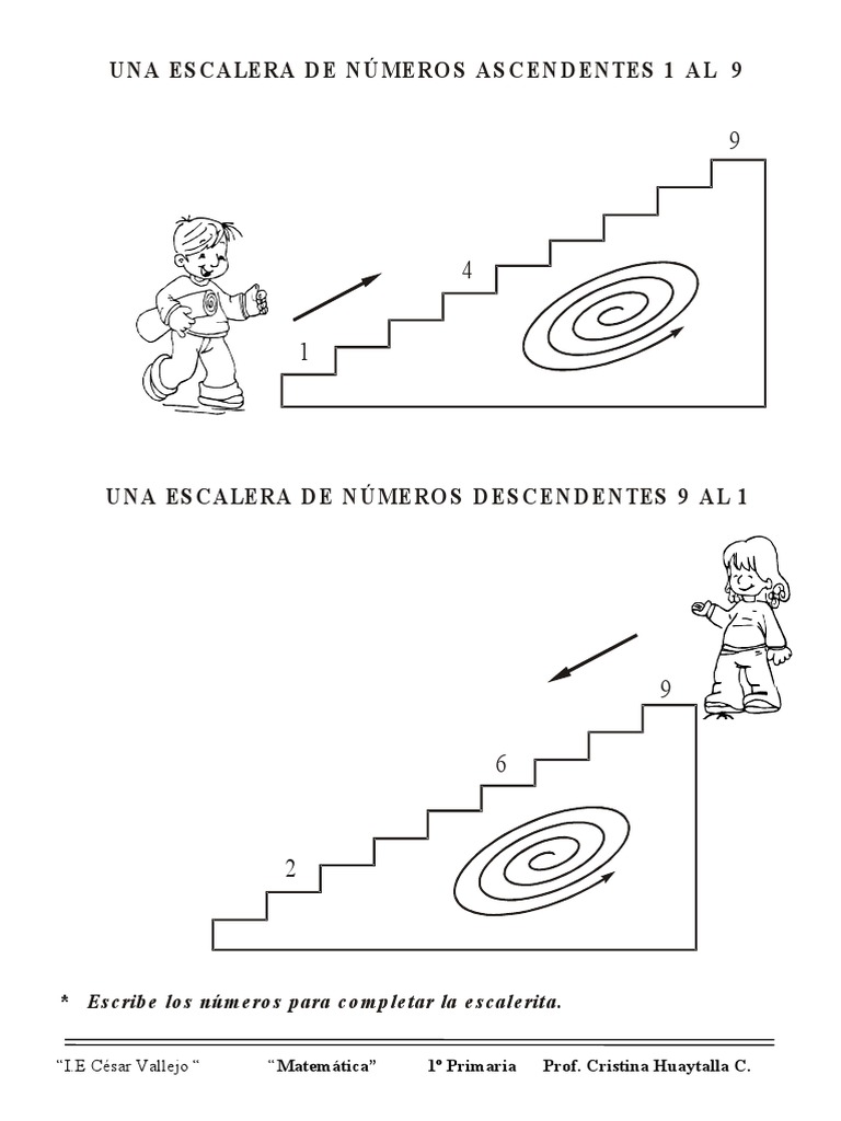 Actividades de Números Ascendentes y Descendentes | PDF
