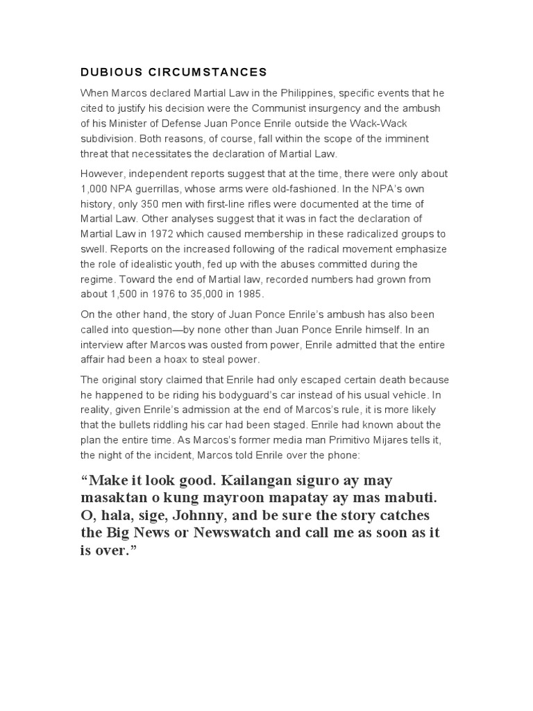 Dubious Circumstances | PDF