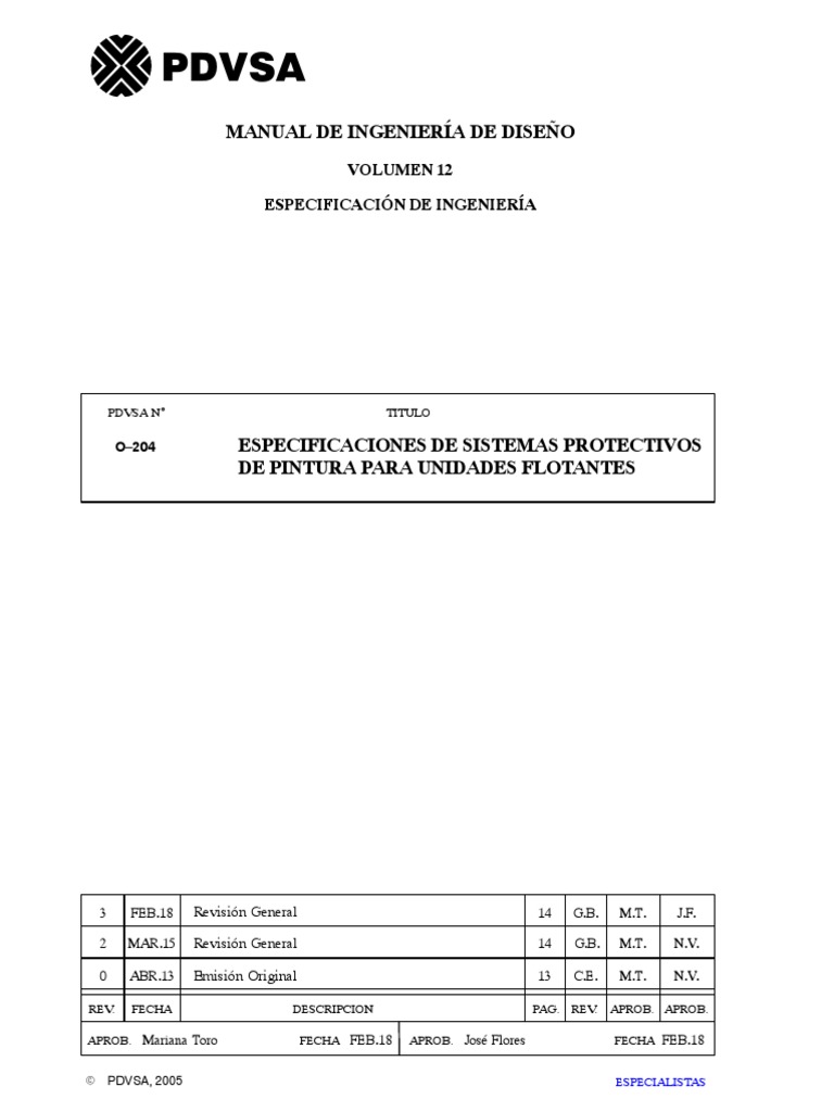 Pdvsa - O204 - 2018 | PDF Pdvsa - O204 - 2018 | PDF