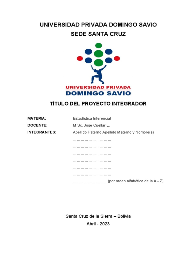 Modelo de Proyecto Integrador | PDF | Arte