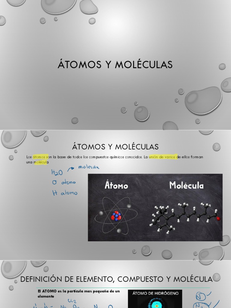 átomos Y Moléculas Pdf átomos Moléculas
