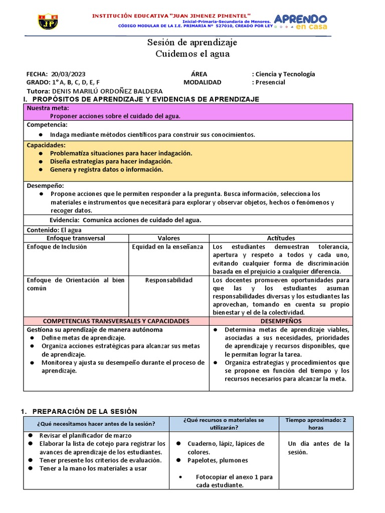 SESIÓN C Y T 20-03-2023 | PDF