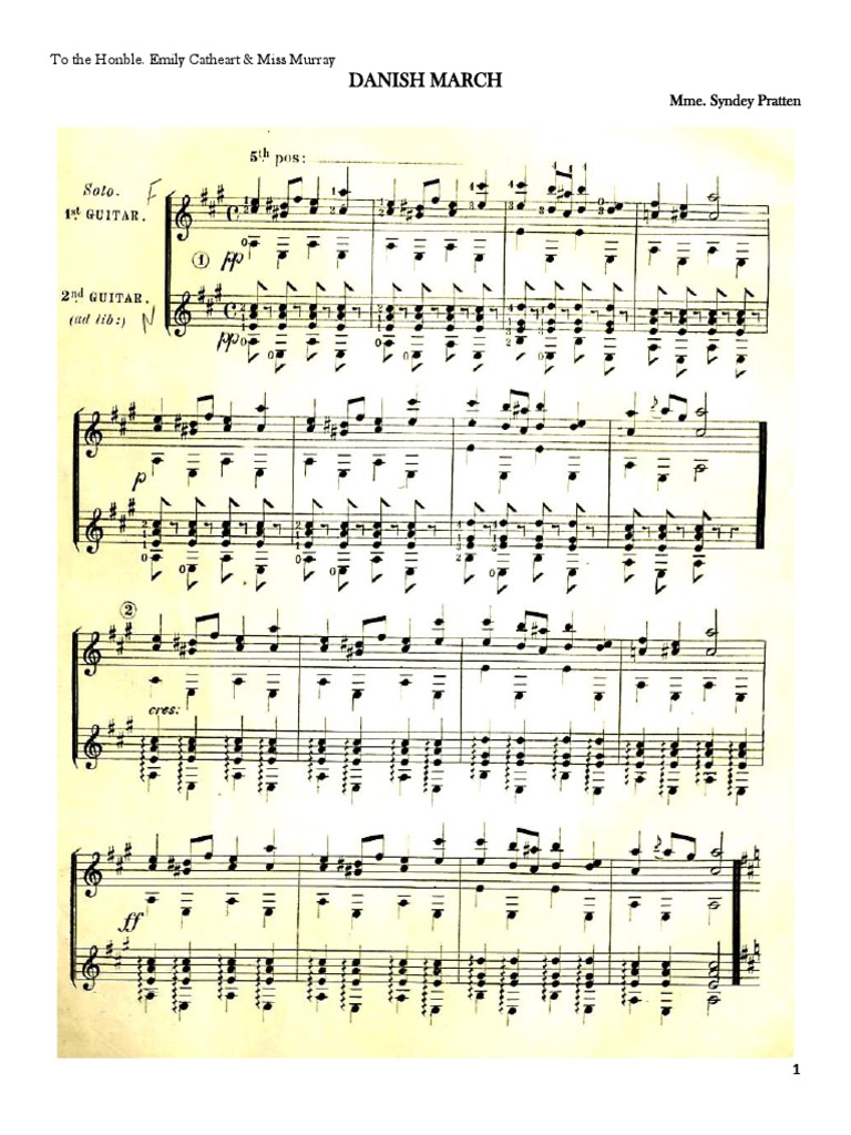 Danish March by Mme. Syndey Pratten | PDF