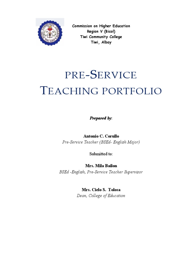 Practice Teaching Portfolio | PDF