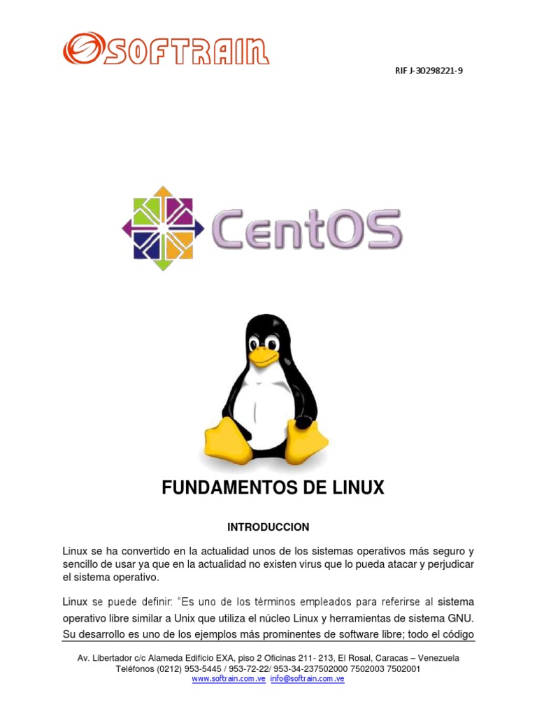 Libro 1 Fundamentos Linux Softrain PDF | PDF | Contraseña | Archivo de computadora