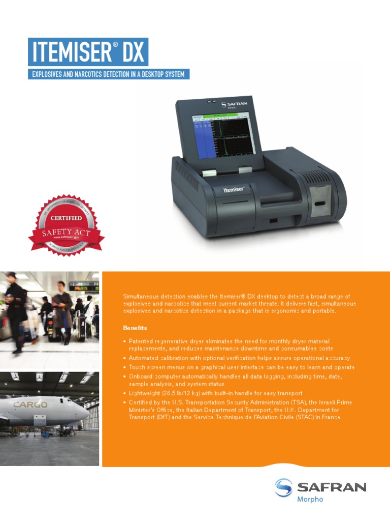 Itemiser DX: Explosives and Narcotics Detection in A Desktop System ...