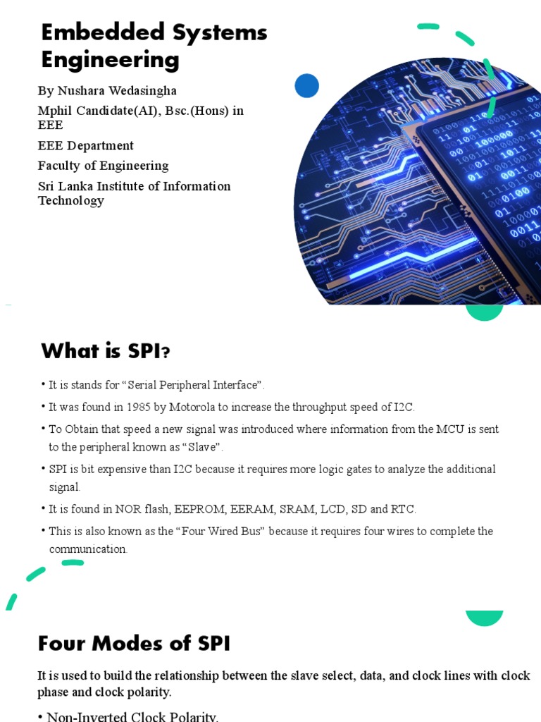 Embedded Systems Engineering Lecture 09 (SPI) | PDF