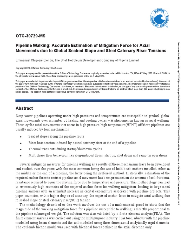 Otc 30729 Ms | PDF | Force | Friction
