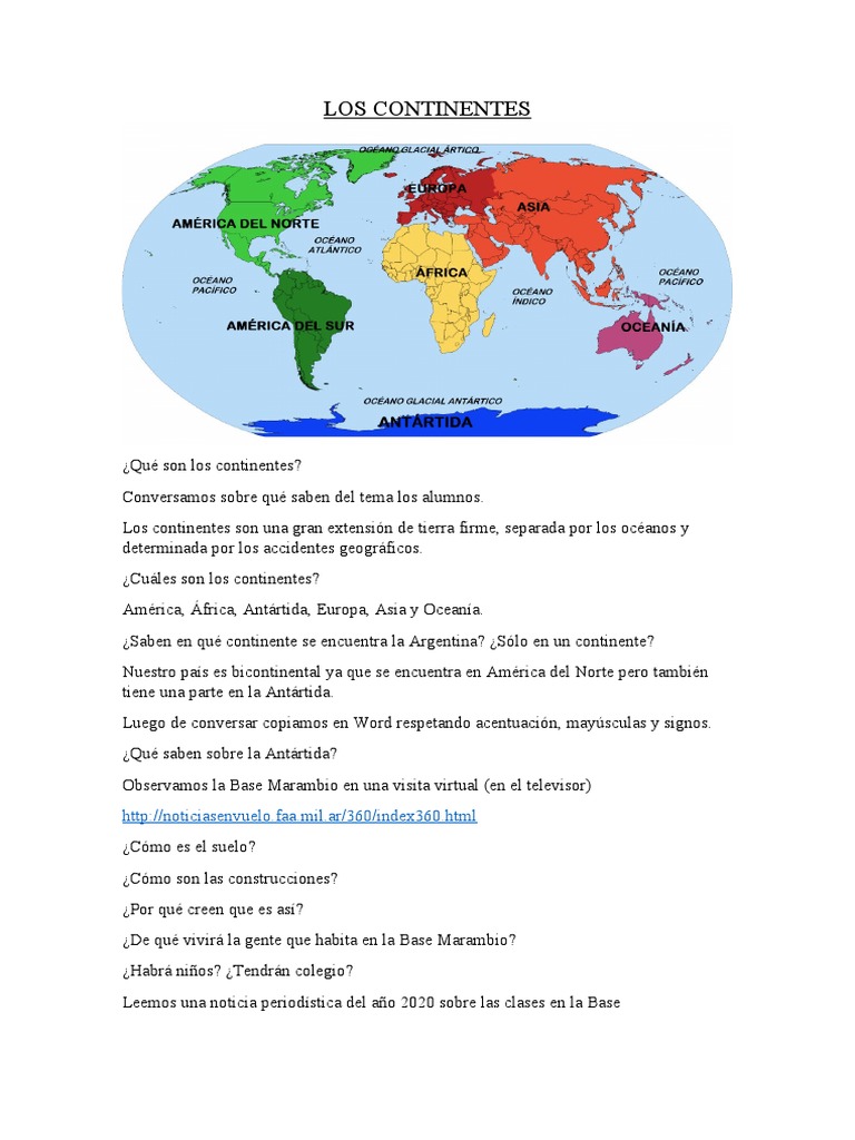 Los Continentes | PDF