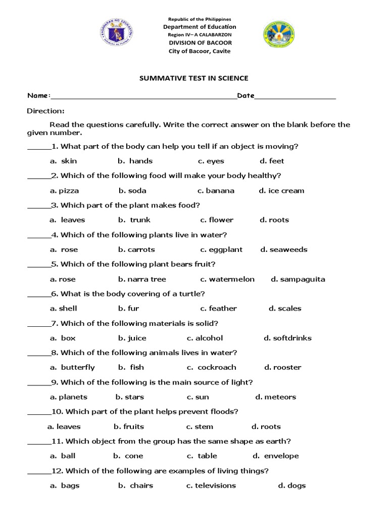 SUMMATIVE TEST ( 20 ITEMS ) 1-SSES | PDF | Word | Consonant