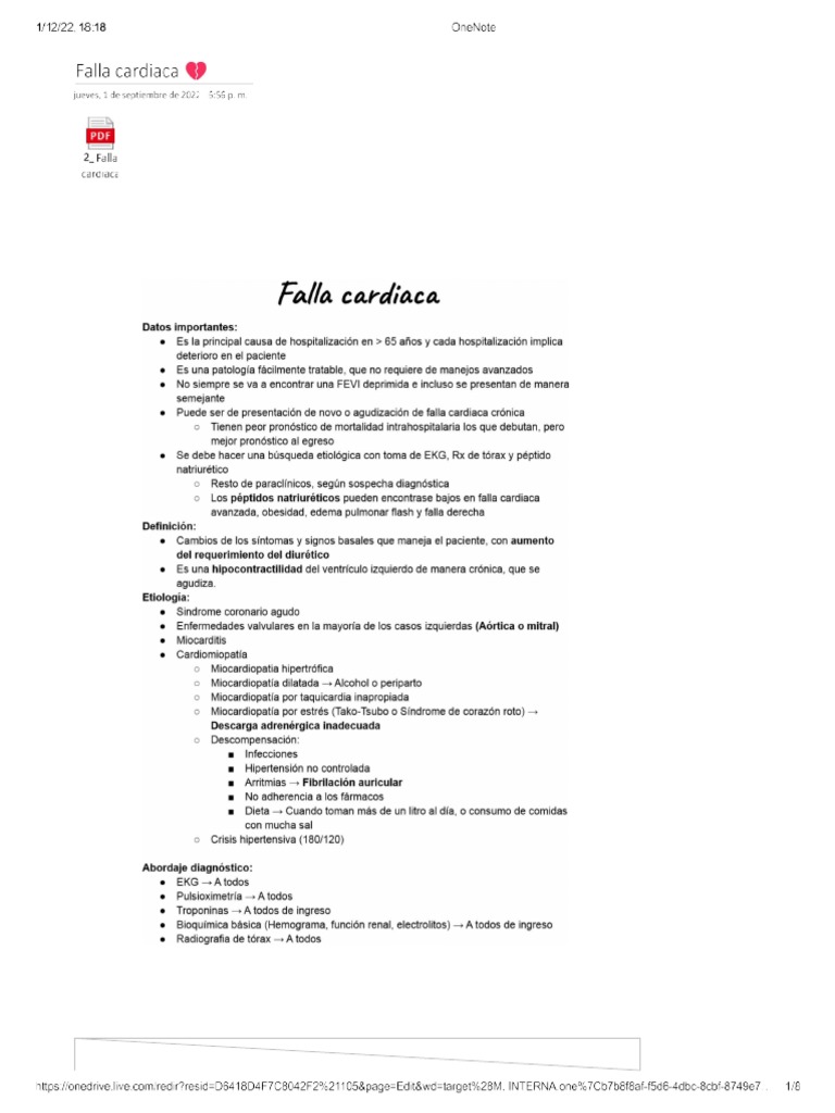 Falla Cardiaca | PDF