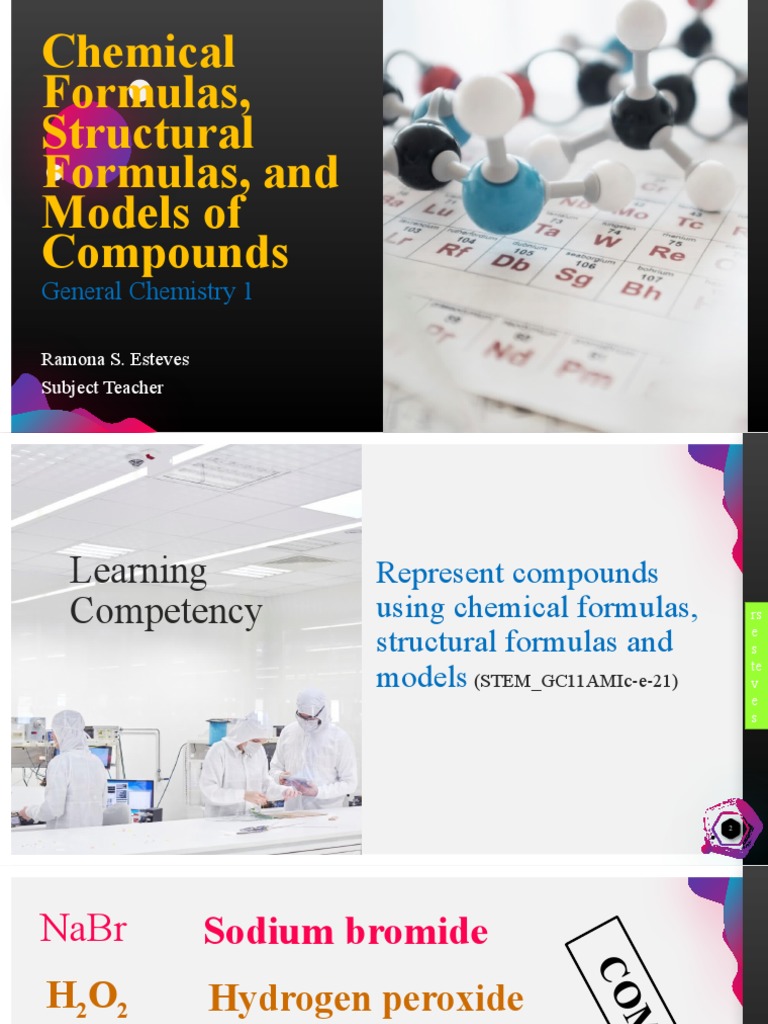 6 Chemical Formulas Structural Formulas and Models | PDF
