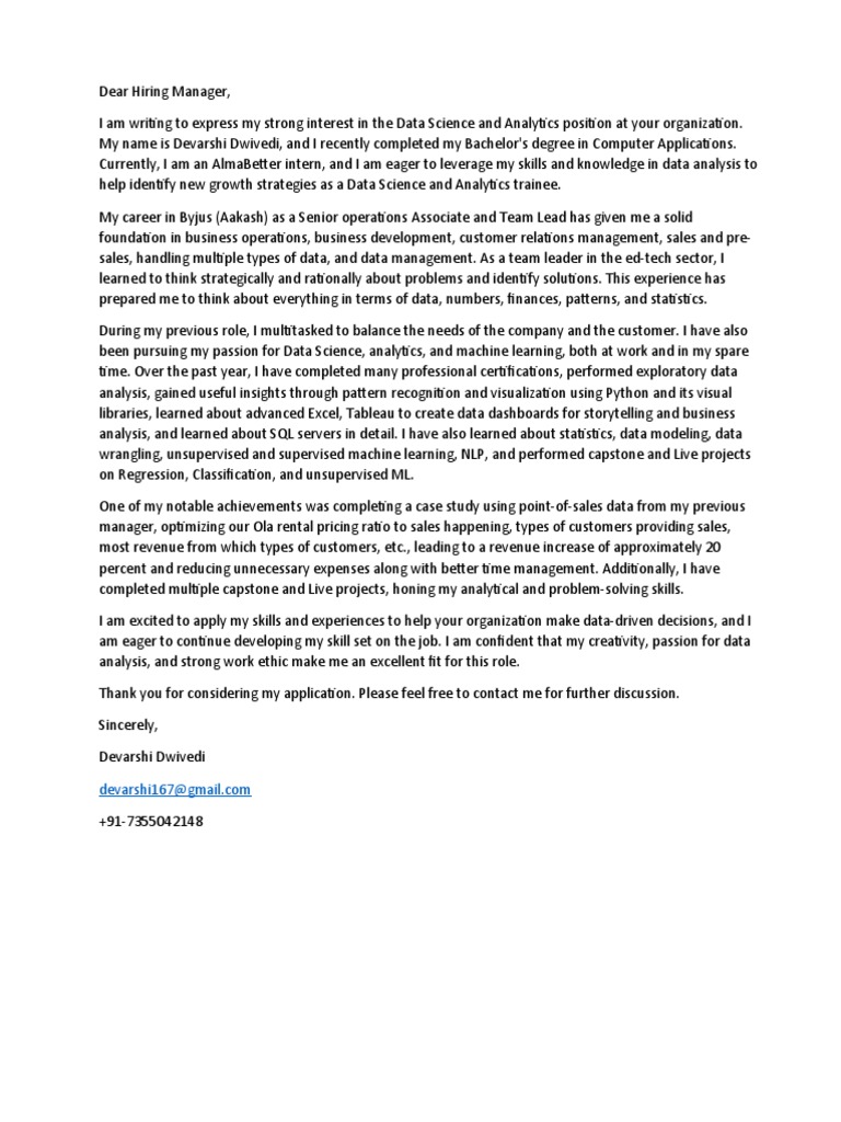 Devarshi Cover Letter Pdf