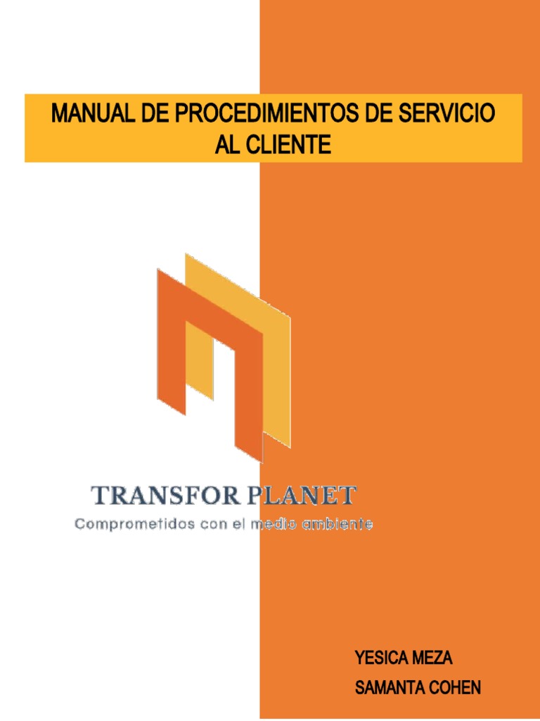 Manual de Procedimientos de Servicio Al Cliente | PDF | Calidad (comercial)