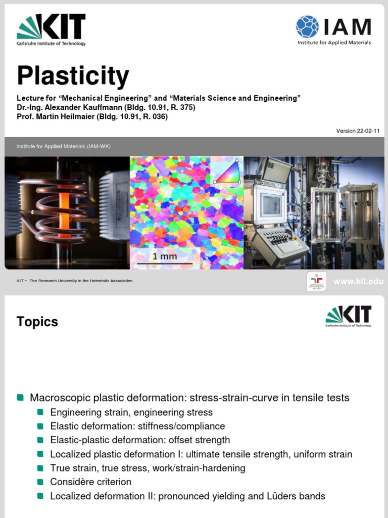Plasticity Lecture Overview | PDF | Deformation (Engineering) | Plasticity (Physics)