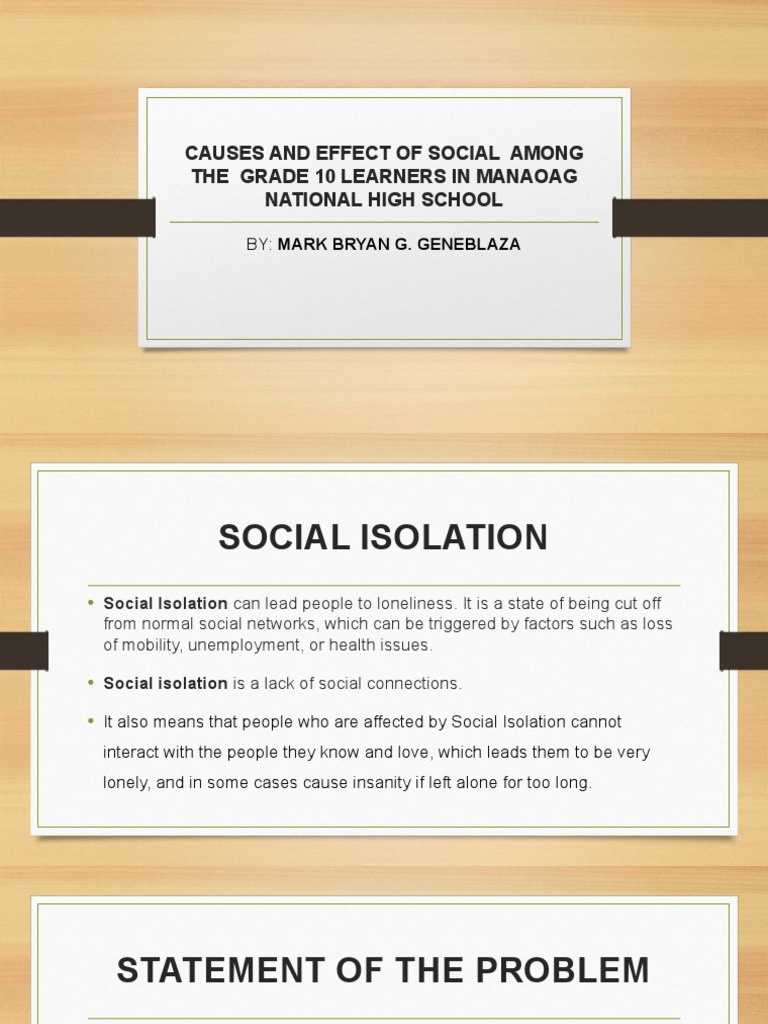 Social Isolation | PDF