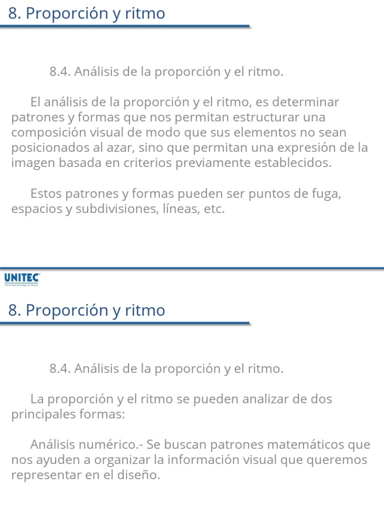 Análisis Proporción y Ritmo Visual | PDF | Ritmo | Ciencia cognitiva