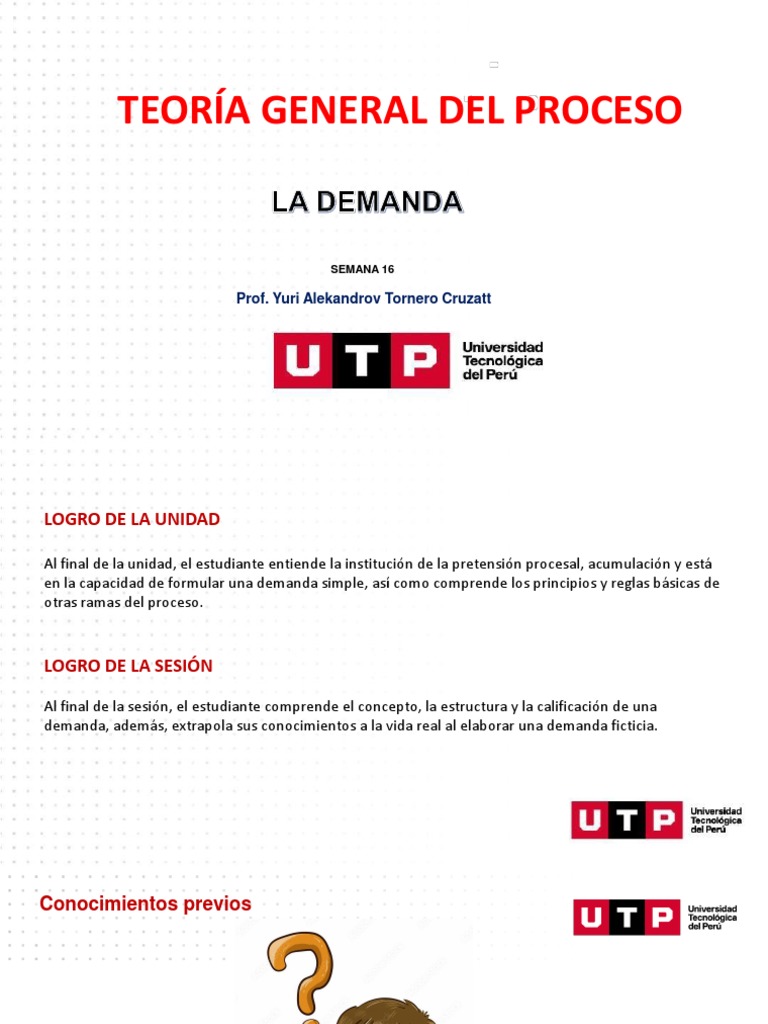 S16 - La Demanda | PDF | Ley procesal | Demanda judicial