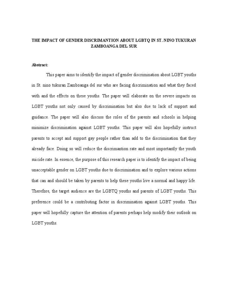 LGBTQ Research Chapter1-3 | PDF