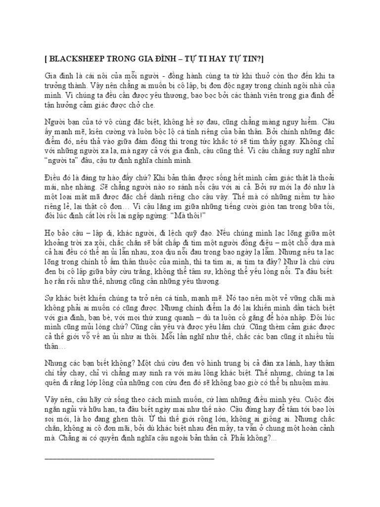 Blacksheep Trong Gia Đình | PDF