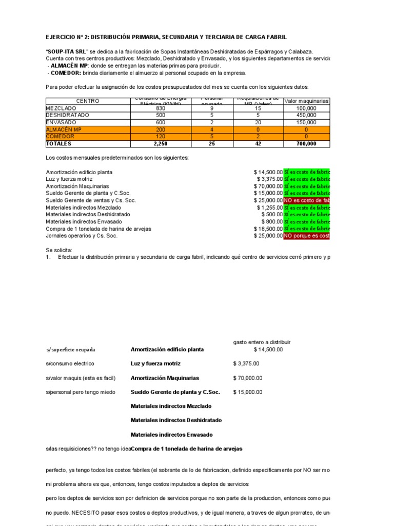 Ejercicio #2: Distribución Primaria, Secundaria Y Terciaria de Carga ...