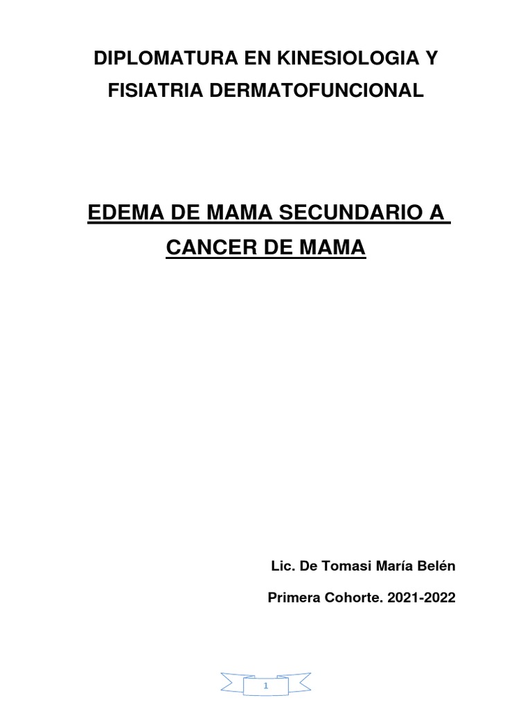 Edema mamario y piel de naranja en cáncer | PDF | Cáncer | Edema