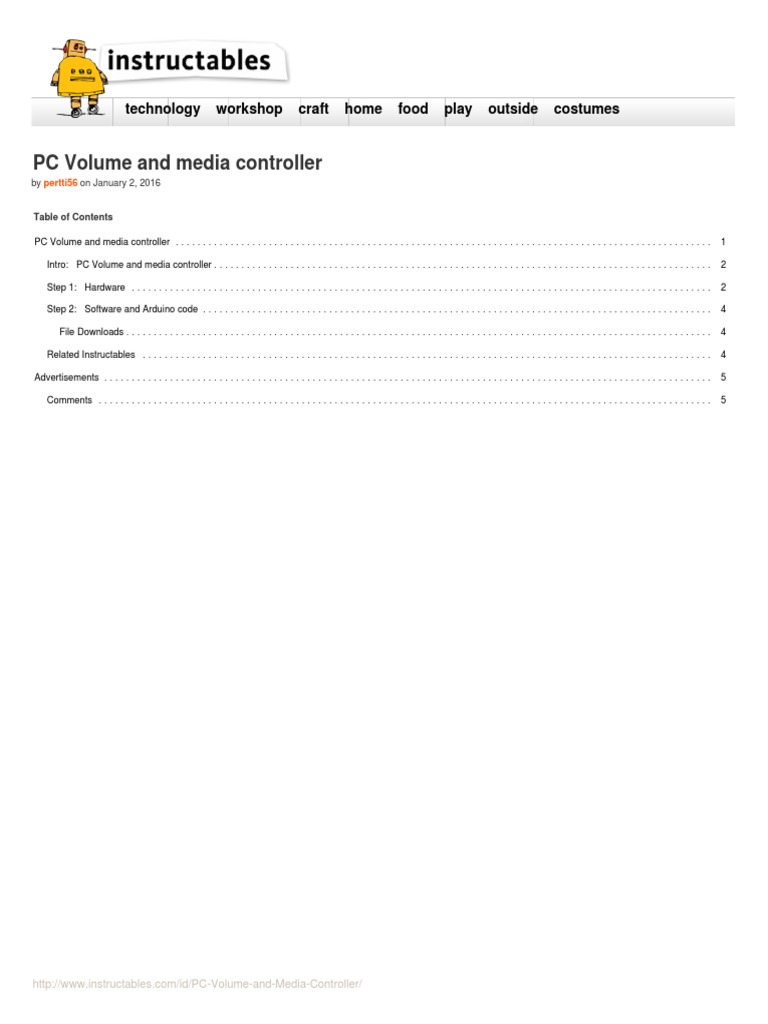 PC Volume and Media Controller | PDF