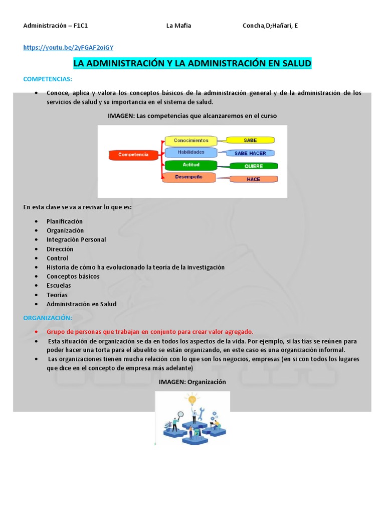 La Administración y La Administración en Salud | PDF