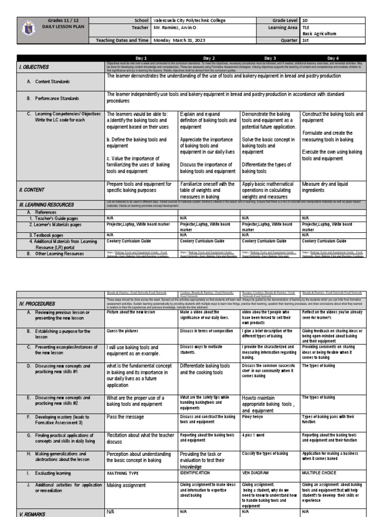 Tools for Baking Success | PDF | Learning | Educational Assessment