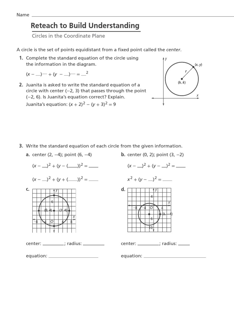 Reteach to Build Understanding | PDF | Circle | Euclidean Geometry