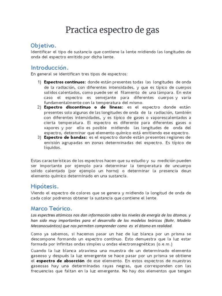 Estos Espectros Muestran Que | PDF