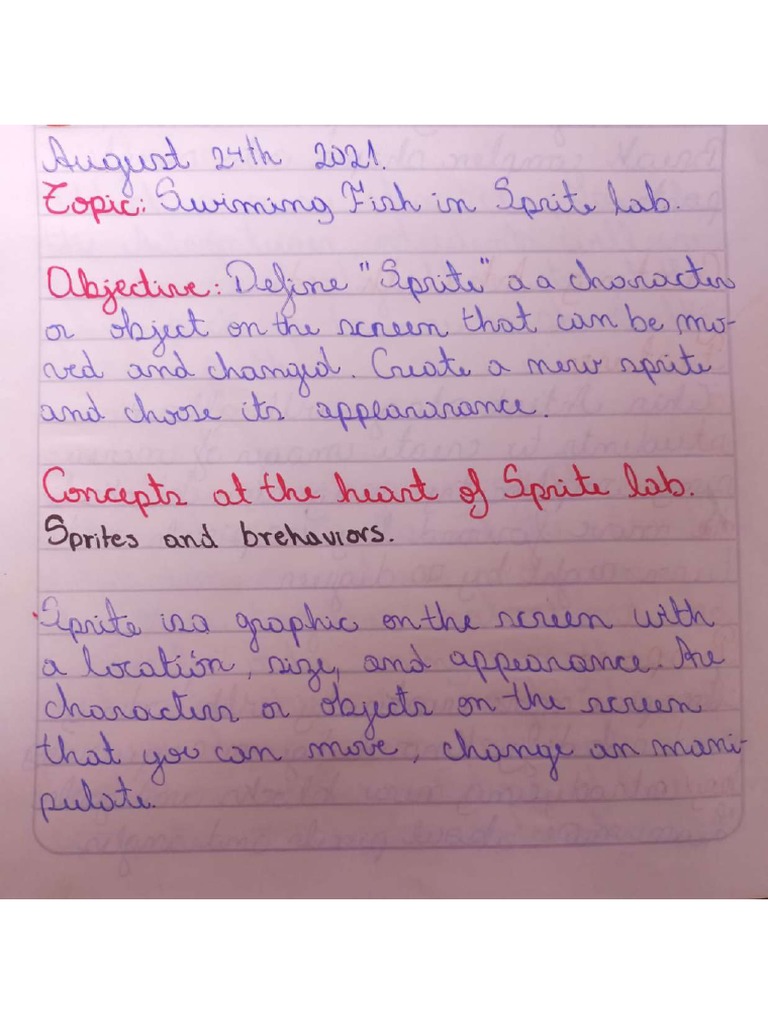 Swimming Fish in Sprite Lab | PDF