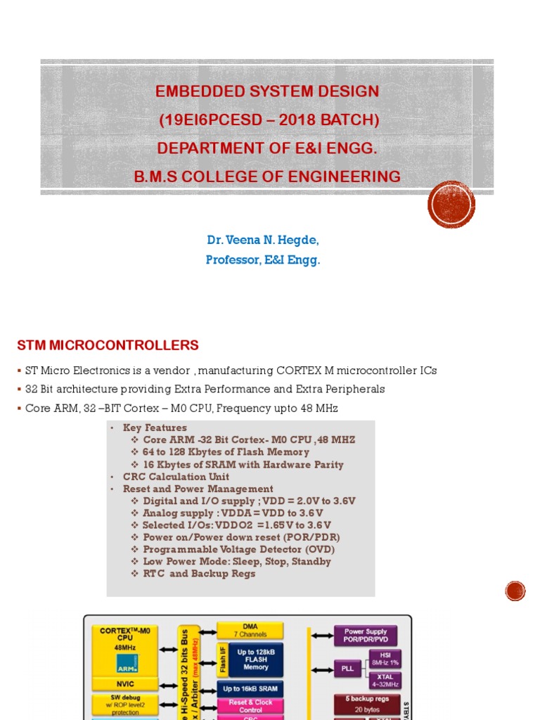 Embedded System Design - Unit - Ii - PPT - Part1 | Download Free PDF | Microcontroller | Central ...