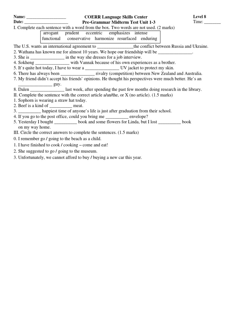 COERR Language Skills Center | PDF