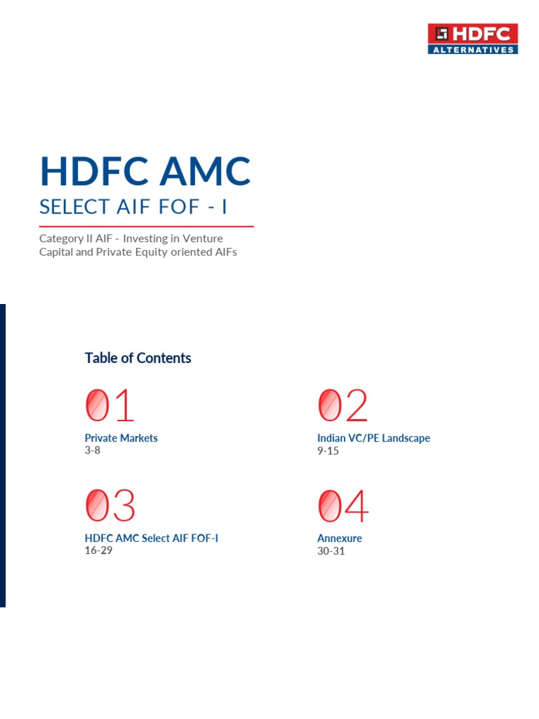 HDFC AMC Select AIF FOF-I | PDF