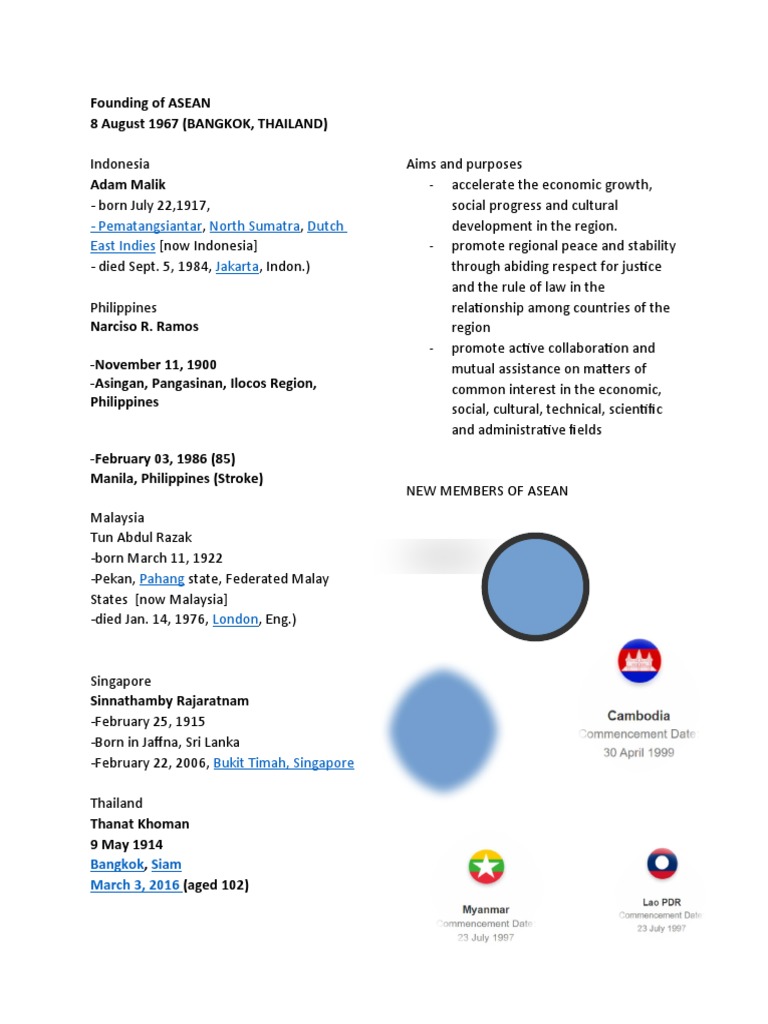 CHAPTER 1 Founding of ASEAN | PDF