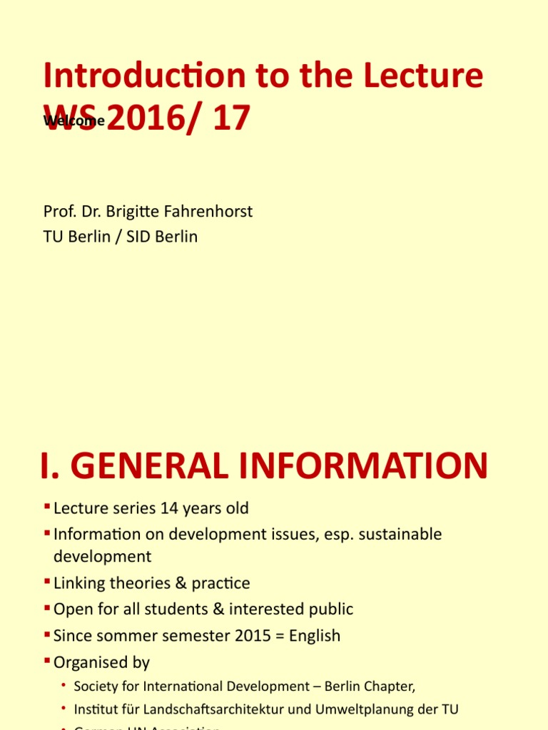 Introduction To Lecture Series On GLOBAL CITIZENSHIP by DR Brigitte ...