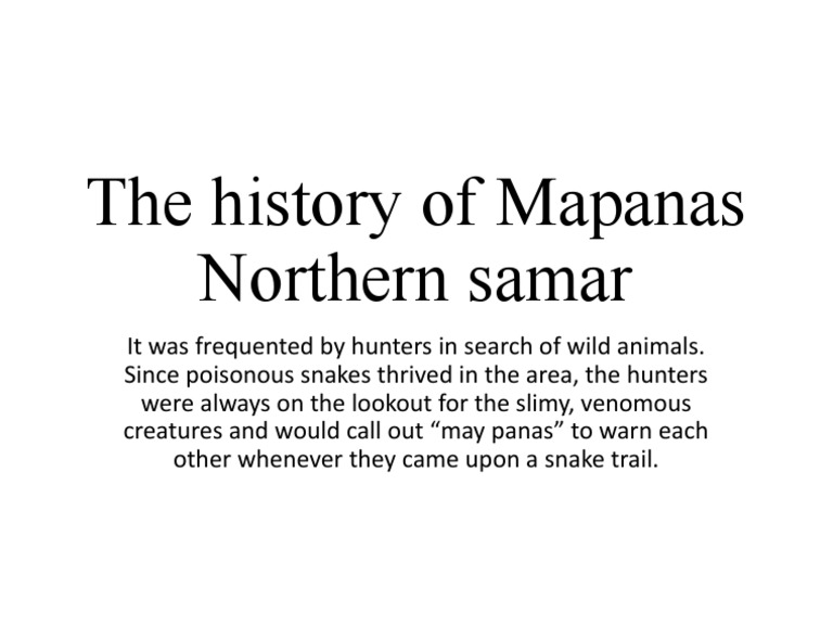 The History of Mapanas Northern Samar | PDF