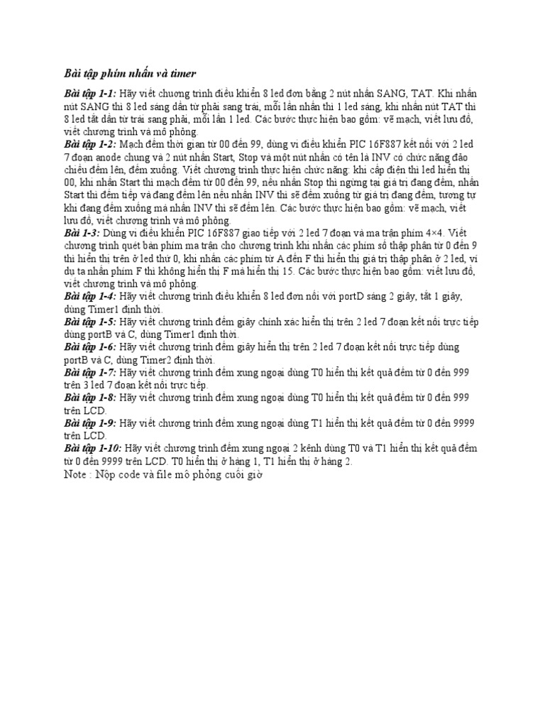 Bai Tap 3 Timer Va Phim Nhan | PDF