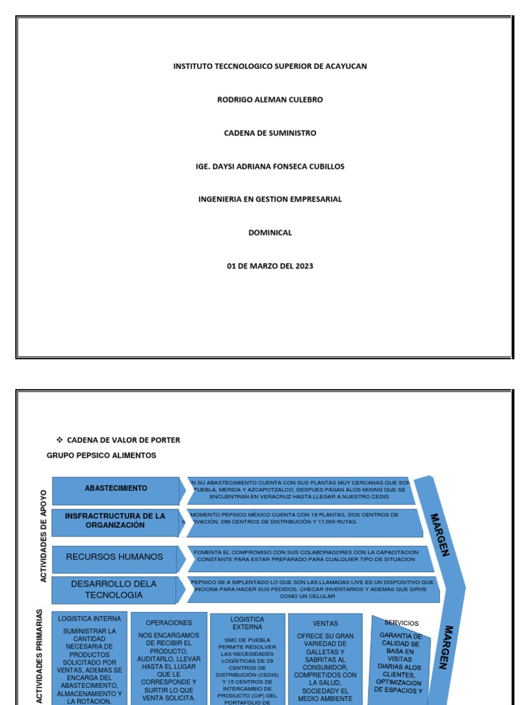 Cadena de Valor de Porter | PDF | Logística | Pepsi Co