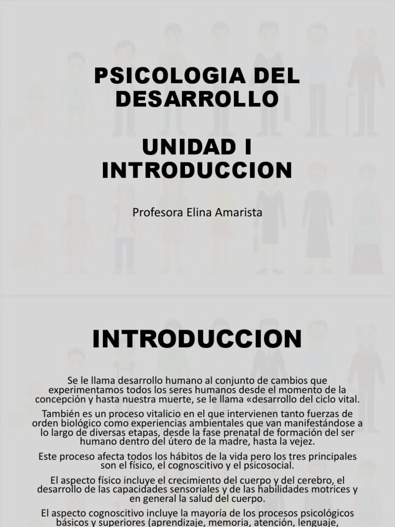 U1 Psicologia Del Desarrollo | PDF | Sicología | Infancia