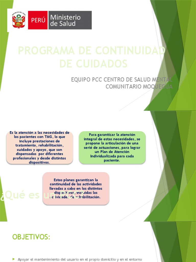 Programa de Continuidad y Cuidados | PDF