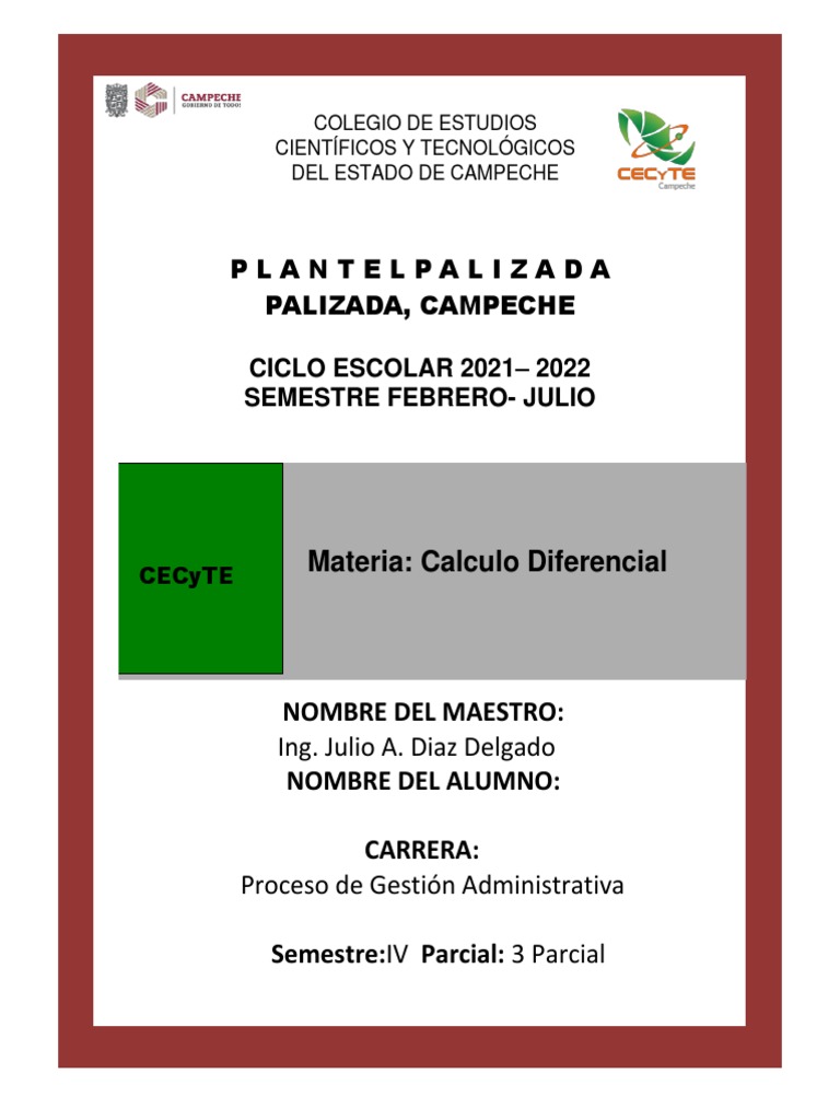 Portada Calculo Diferencial | PDF Portada Calculo Diferencial | PDF