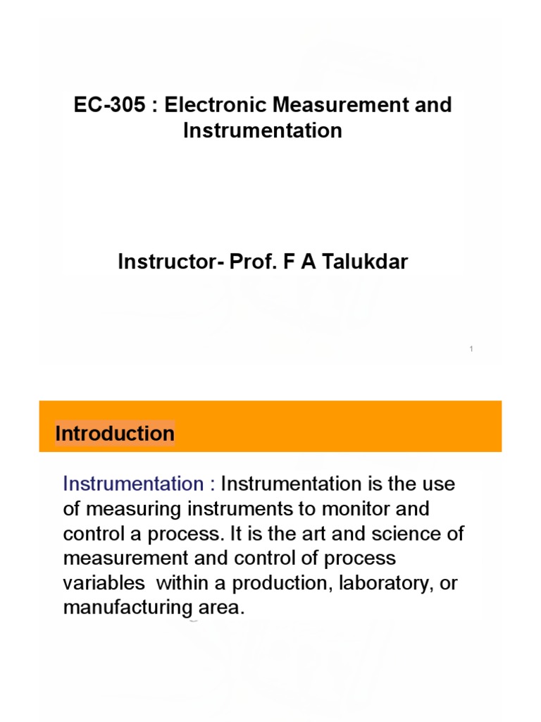 EC-305: Electronic Measurement and Instrumentation | PDF | Observational Error | Inductor