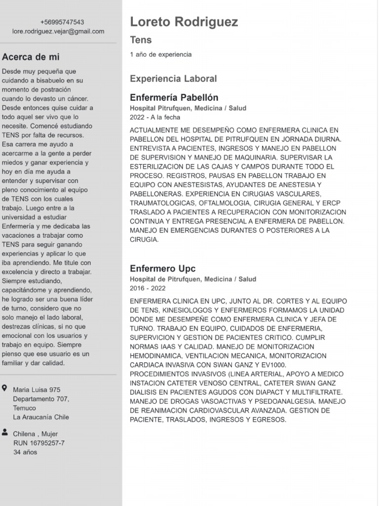 CV Loreto Rodriguez | PDF