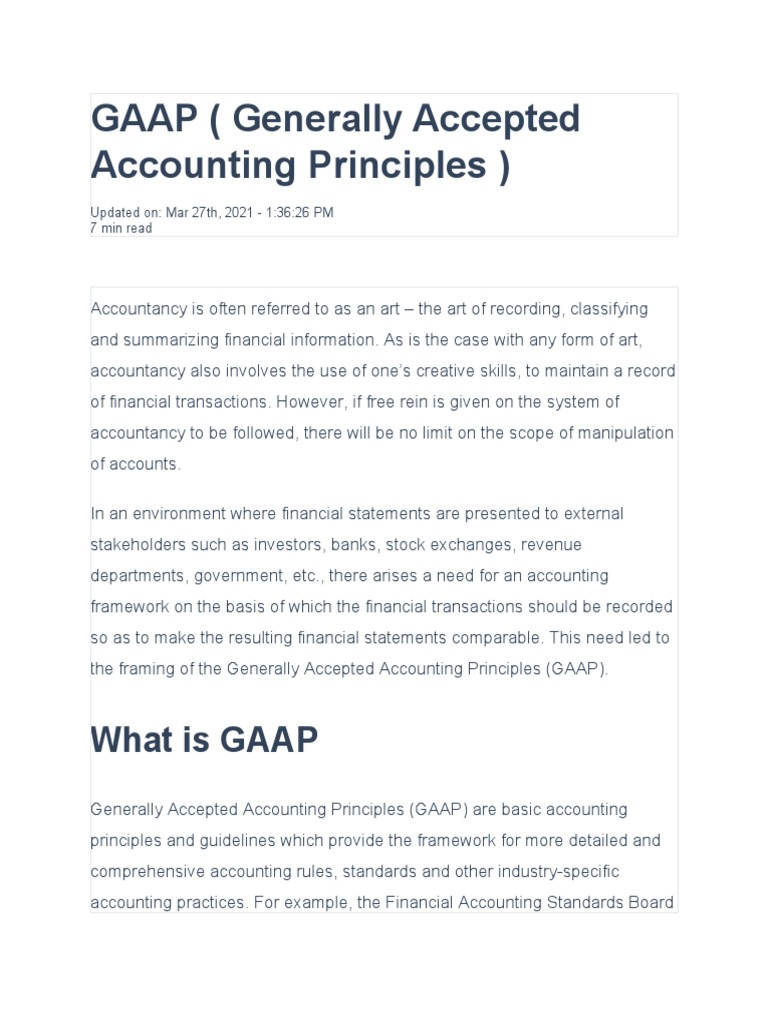 GAAP | PDF