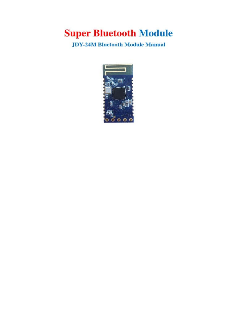 JDY-24M Bluetooth Module Manual | PDF | Bluetooth | Computer Network