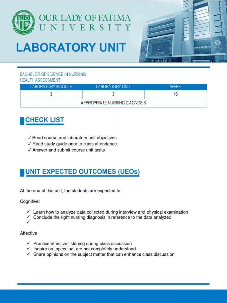 HA Lab Week 16 - Appropriate Nursing Diagnosis 1 | PDF | Medical Diagnosis | Nursing