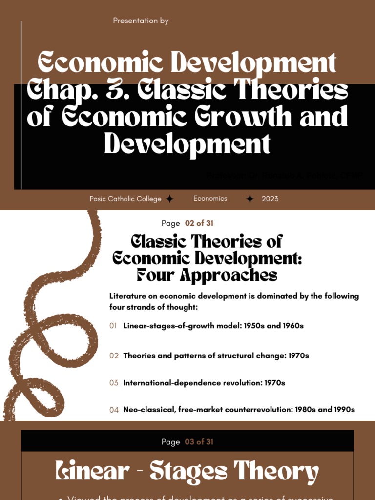 Economic Development Chap. 3. Classic Theories of Economic Growth and ...