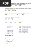 Ensayo1 Simce Matematica 4 Basico | PDF | Geometría Elemental | Geometría euclidiana